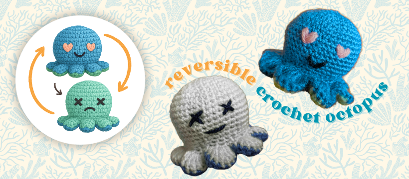 Reversible Crochet Octopus - Free Pattern - Derpy Monster